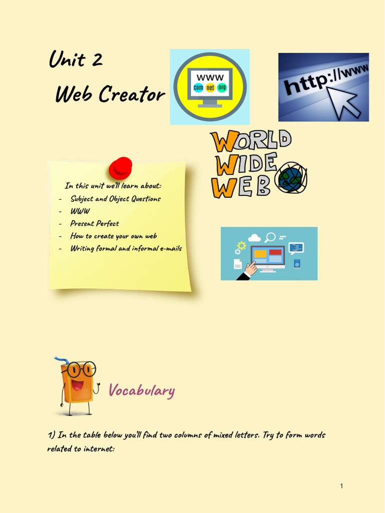 Unit 2 Web Creator 1ºA3DJEI (2) - 1 PDF | PDF | World Wide Web | Internet & Web