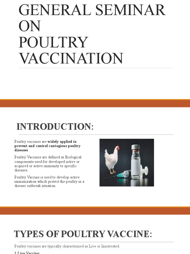 Poultry Vaccination | PDF | Vaccines | Vaccination