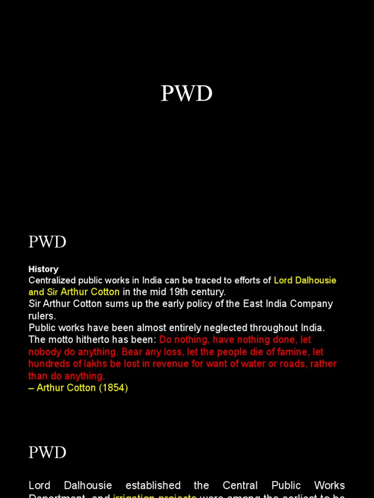 PWD | PDF | Government Of India | Government