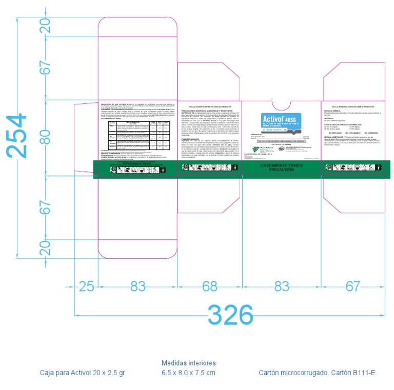 Activol 40 SG_Caja 20 sobres 2.5g | PDF | Agua | Pesticida