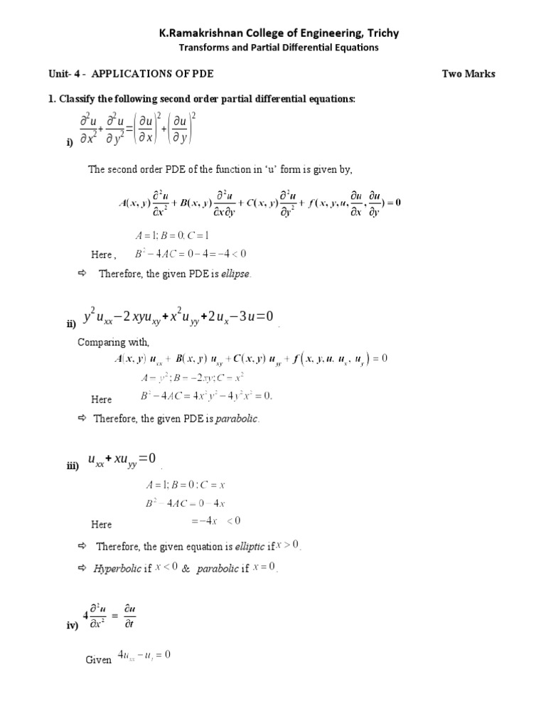 Applications of Partial Differential Equations | PDF | Partial ...