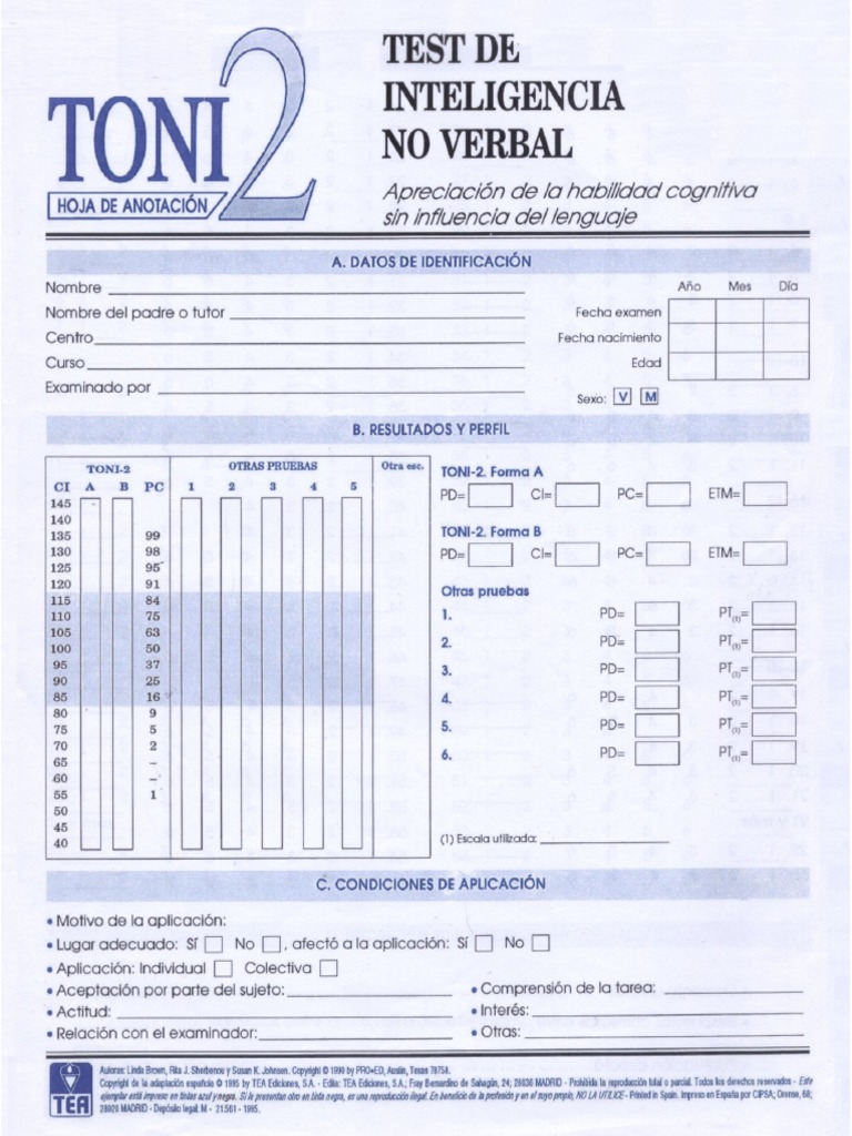 Hoja Anotación TONI 2 | PDF