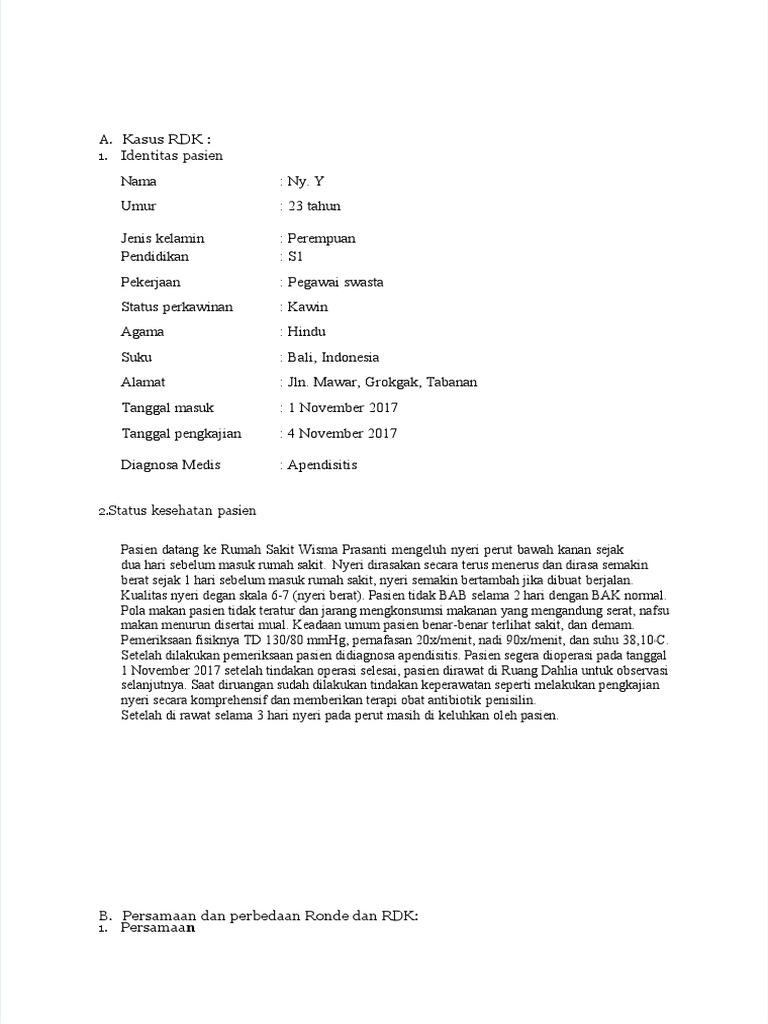 PDF Contoh Kasus RDK | PDF