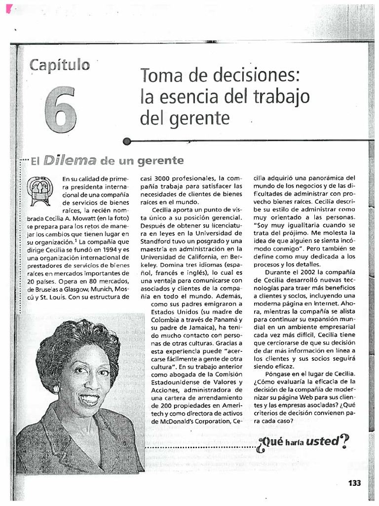 Robbins Capitulo 6 Toma de Decisiones | PDF