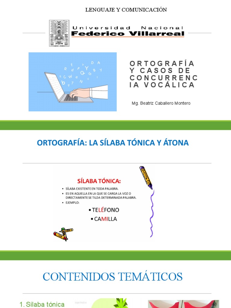 Clase 5 - Ortografía - Sílaba Tónica - Diptongos - Hiatos - BCM | PDF ...