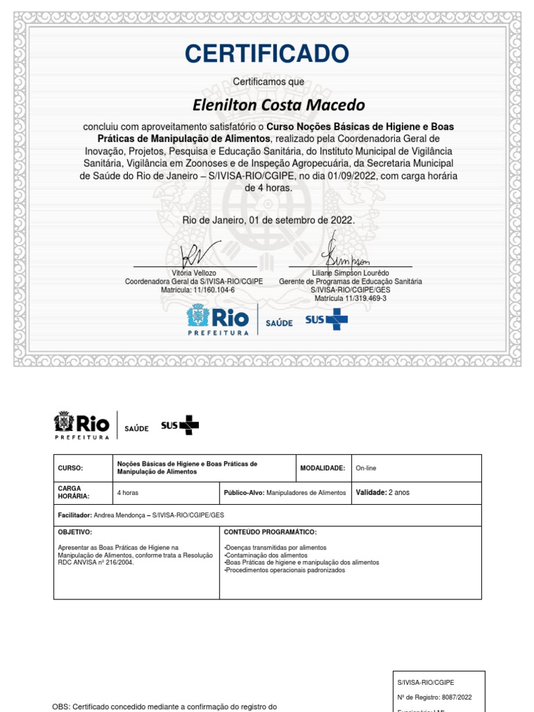 Certificado Anvisa | PDF
