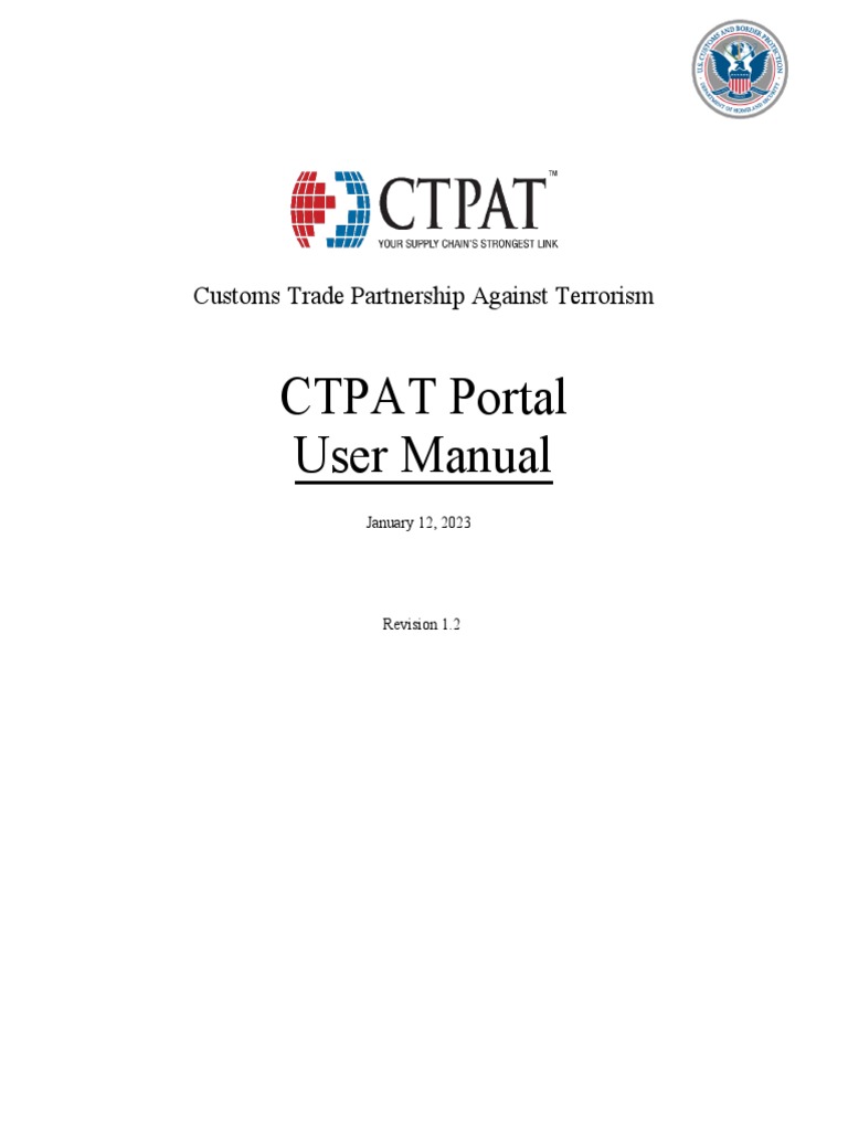 Portal Manual 1.2 Jan 13 2023 | PDF | U.S. Customs And Border ...