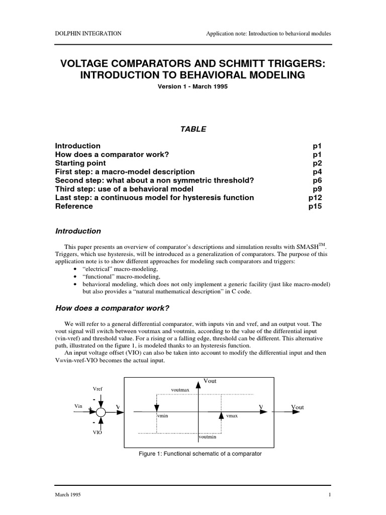 Behavior Models Comparator | PDF | Bipolar Junction Transistor | Electricity