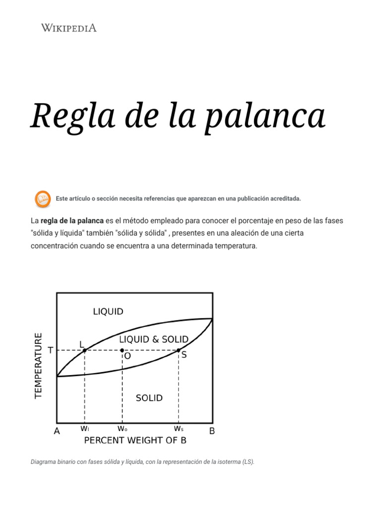 Regla de la palanca - Wikipedia, la enciclopedia libre.pdf | PDF