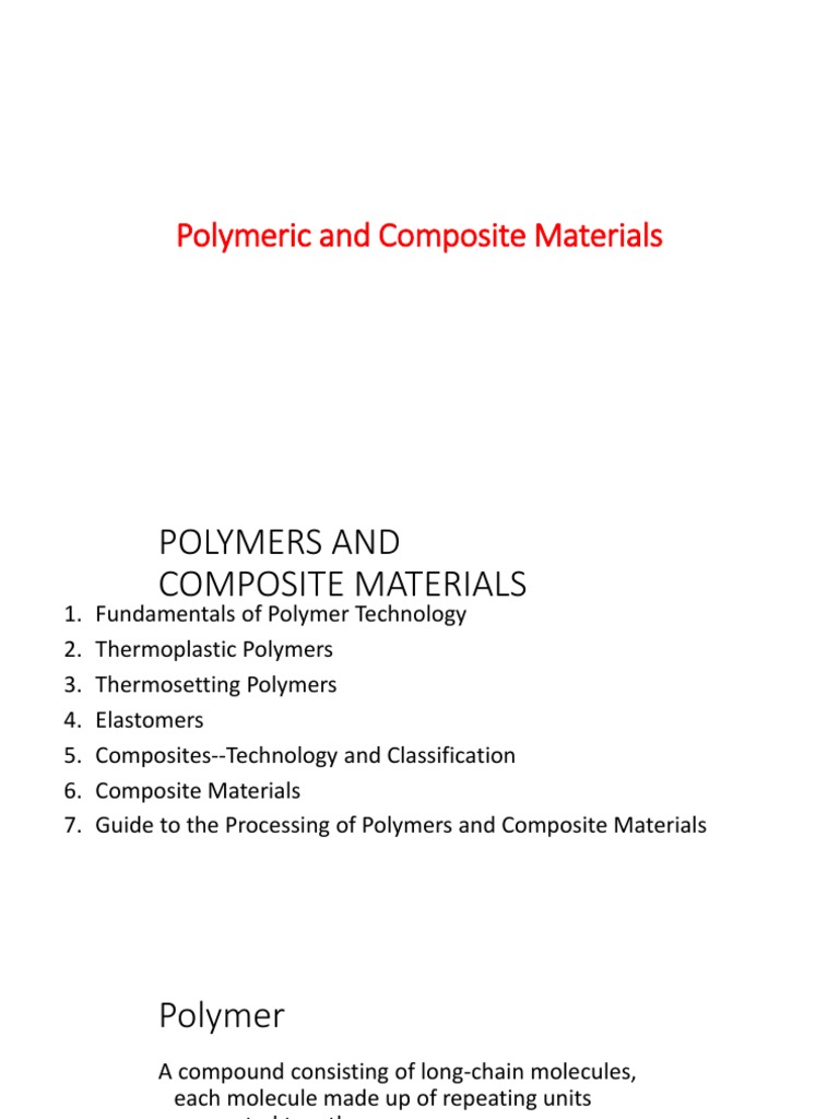 Two Lectures of Engineering Materials (CHEM) | PDF | Polymers | Polymerization
