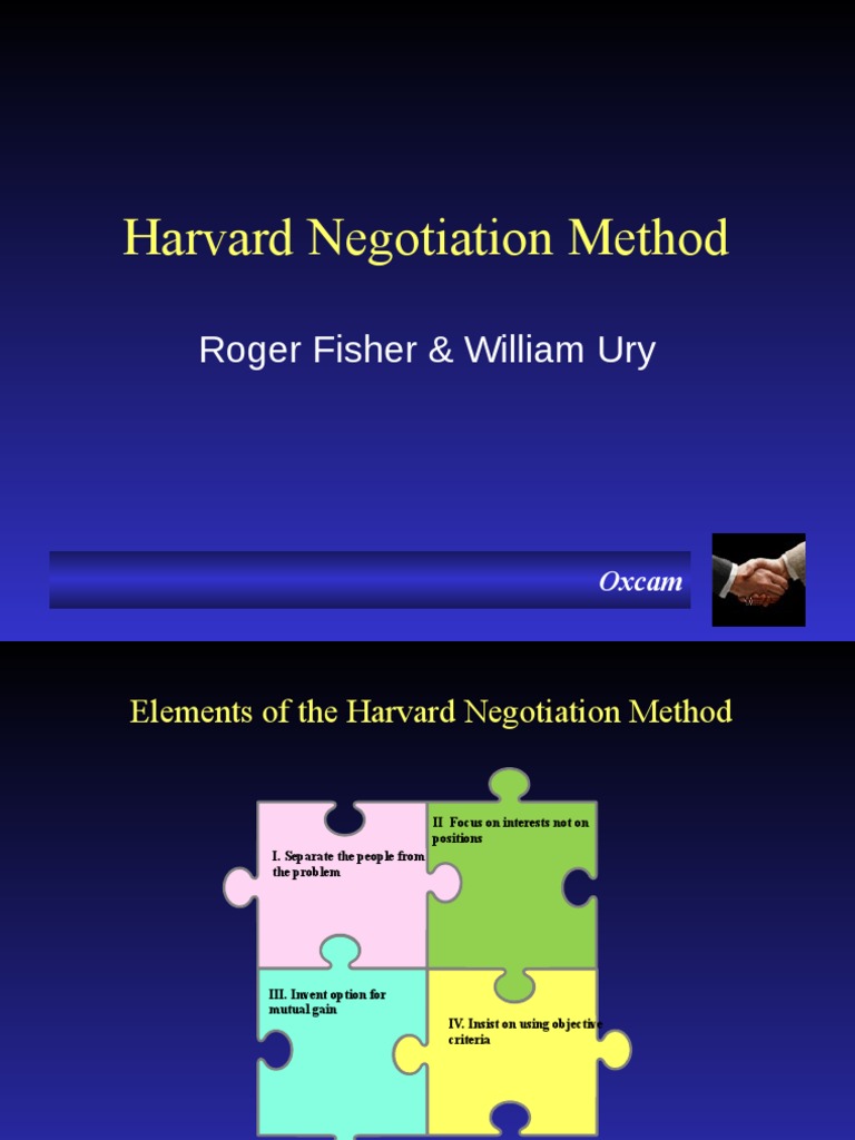 Harvard Negotiation Method Part I | PDF | Negotiation | Thought
