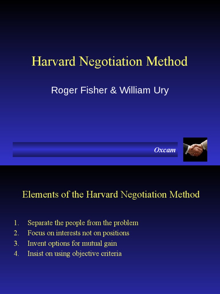 Harvard Negotiation Method Part II | PDF | Negotiation | Brainstorming