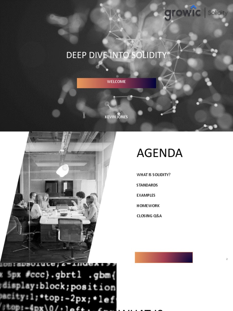 2 2 Deep Dive Into Solidity 6398726974f32871835034 PDF | PDF | Data ...