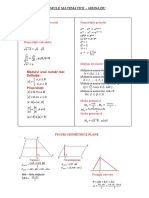 Formule Utile Clasa A VIII-A Matematica | PDF
