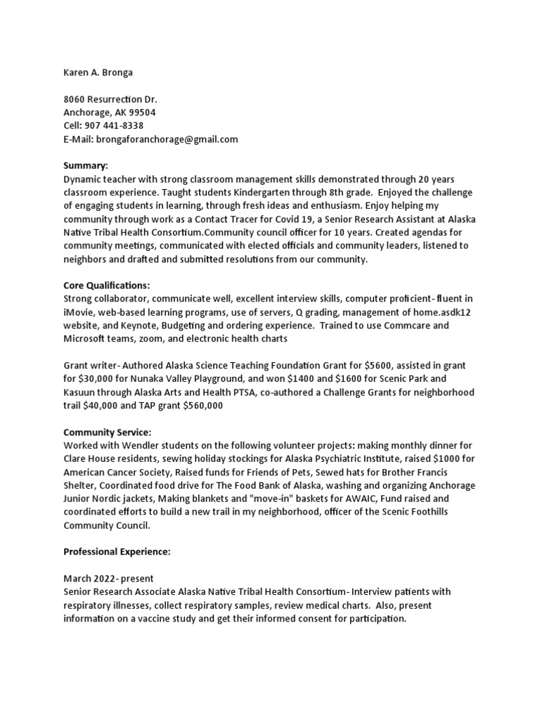 Karen Bronga's Resume | PDF