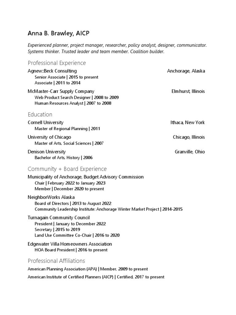 Anna Brawley's Resume | PDF