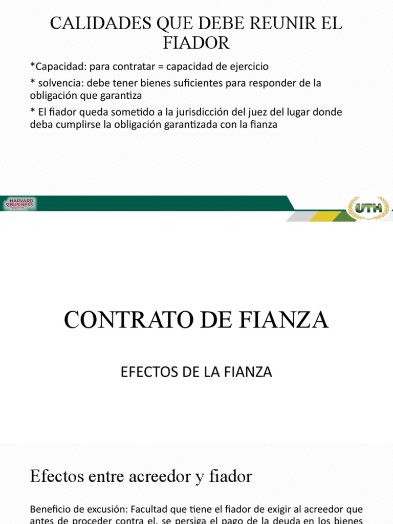 La Fianza y Sus Efectos | PDF | Pagos | Subrogación