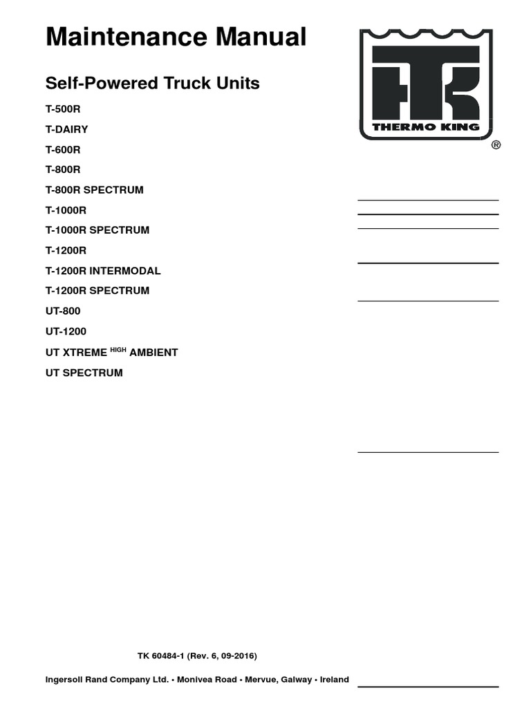 Maintenance Manual: Self-Powered Truck Units | PDF | Insulator ...