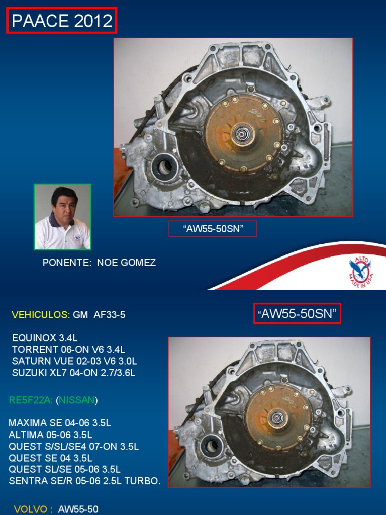 Paace 2012 AW55-50SN | PDF | Engranaje | Ingeniería mecánica