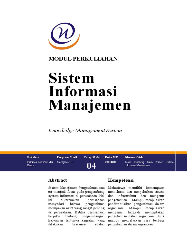 Sistem Manajemen Pengetahuan | PDF