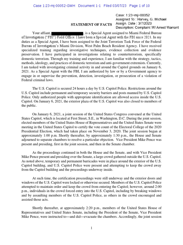 USA V Cook Jan6th Criminal Complaint | Download Free PDF | Federal ...