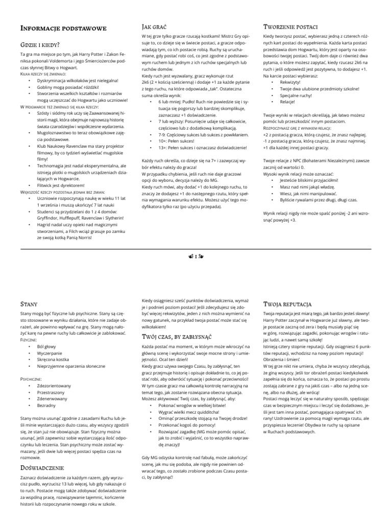 Hogwart-TNG PL 1.2 | PDF