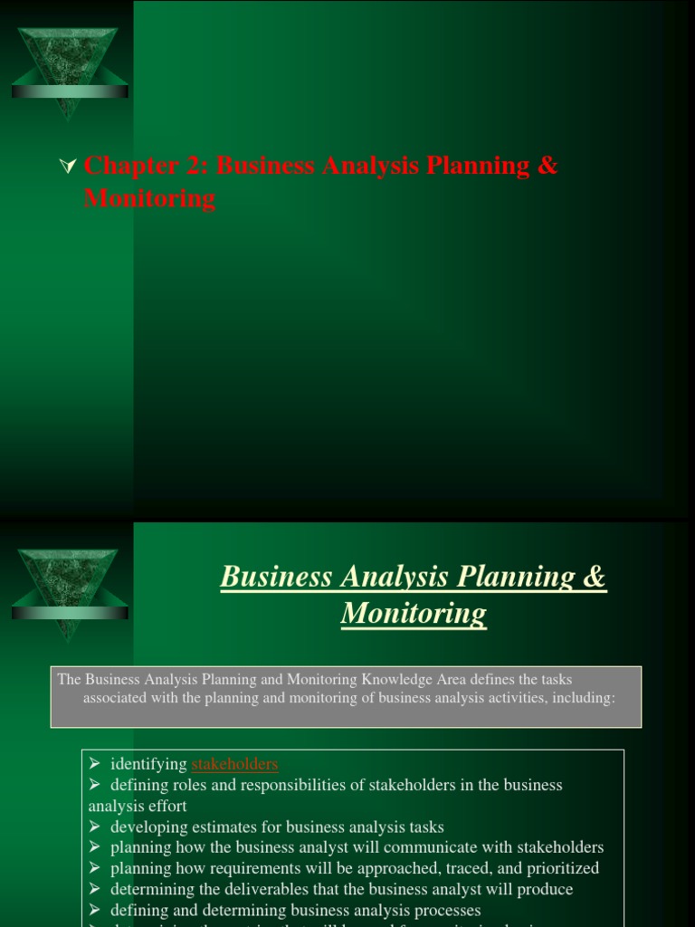 Topic 2 - Business Analysis Planning and Monitoring | PDF | Business Analysis | Risk