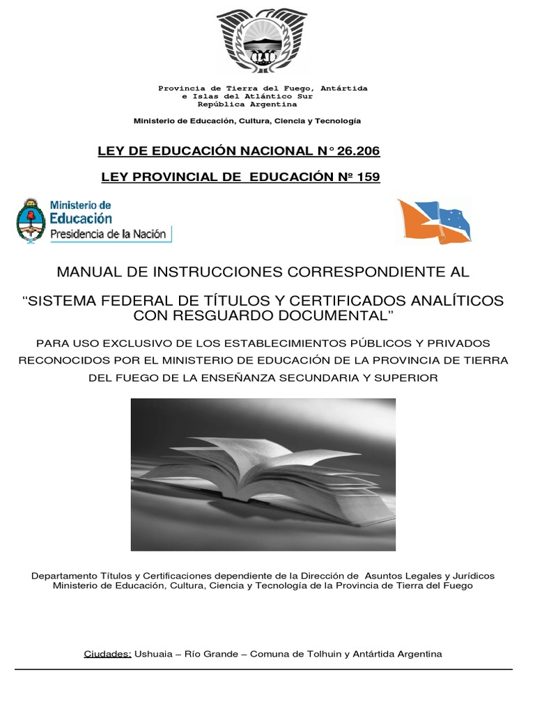 Silo - Tips - Manual de Instrucciones Correspondiente Al Sistema Federal de Titulos y ...