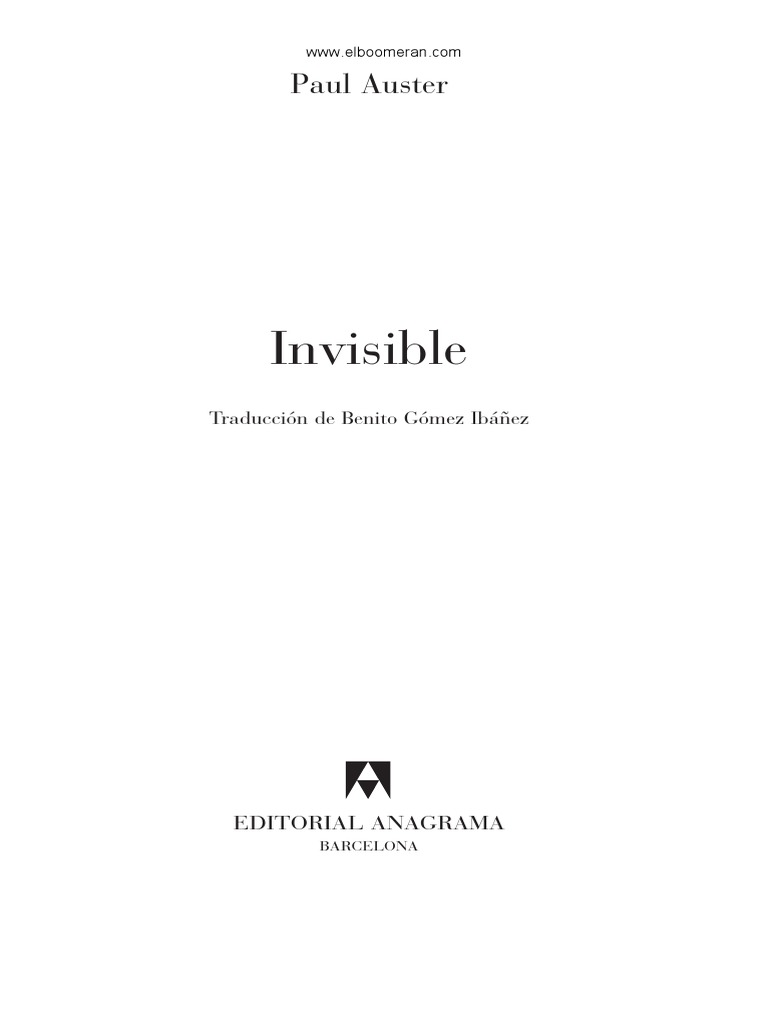 Invisible Primeras Pag | PDF | Novela negra, policíaca y suspenso