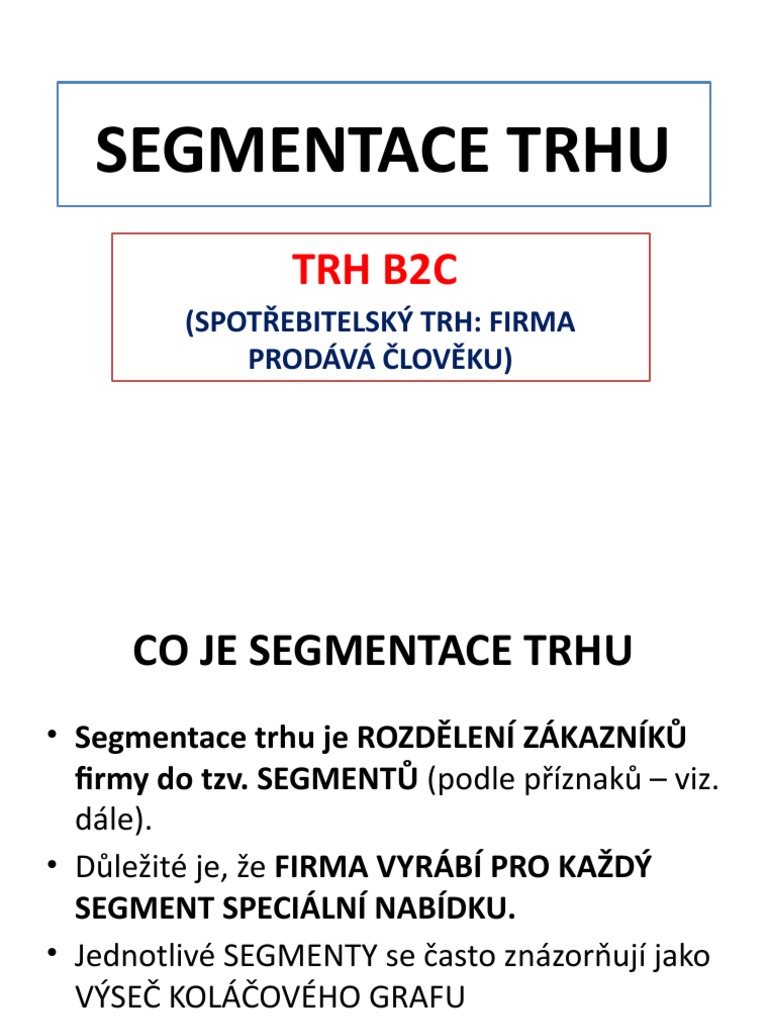 Segmentace Trhu | PDF