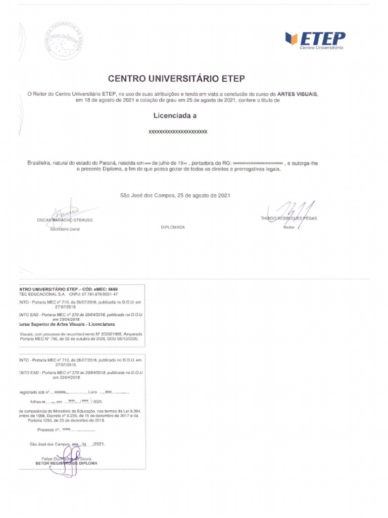 Modelo Diploma - Etep | PDF