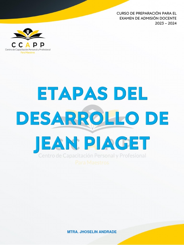 Etapas de Piaget PDF | Descargar gratis PDF | Pensamiento | Neurociencia