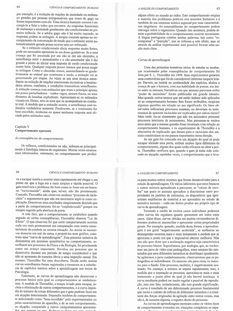 Skinner (1953 - 2003) - Comportamento Operante. em Ciência e ...