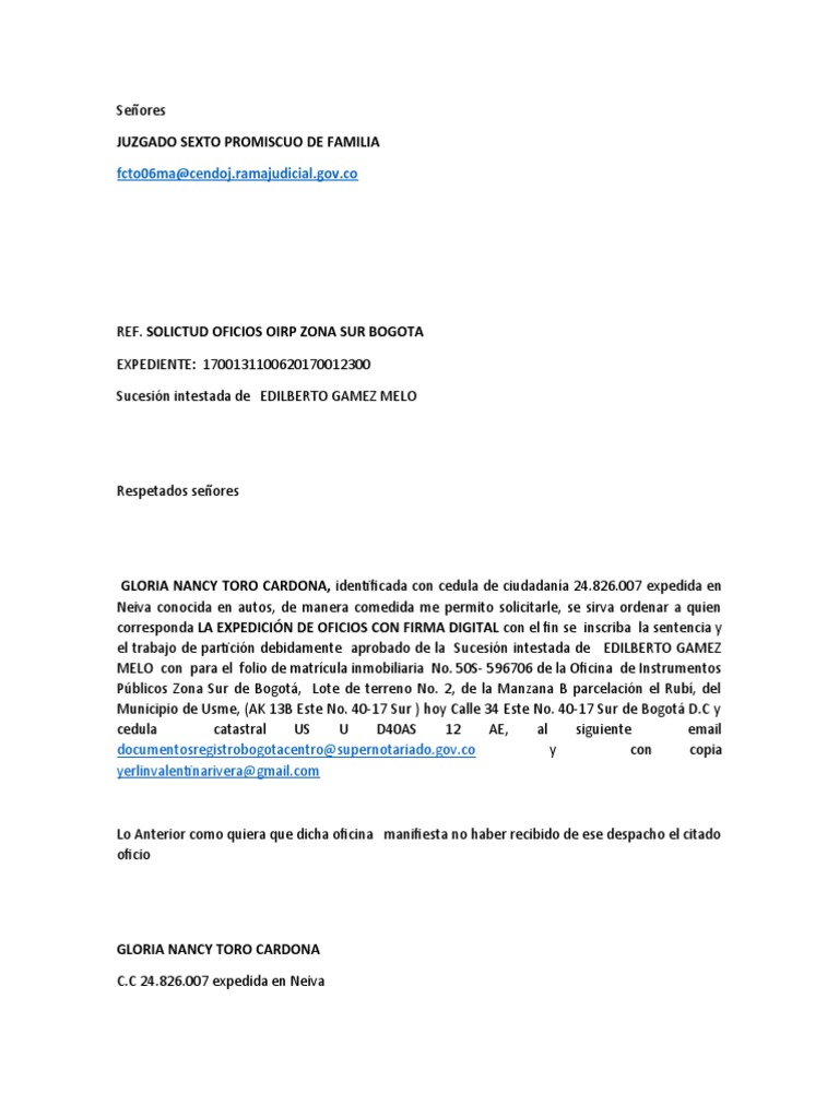 Solicitud oficios.docx | PDF