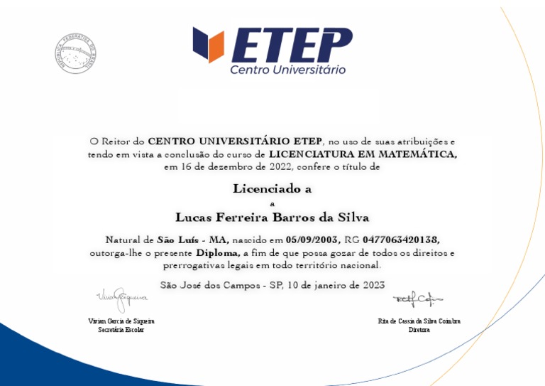 Certificado Lucas PDF | PDF