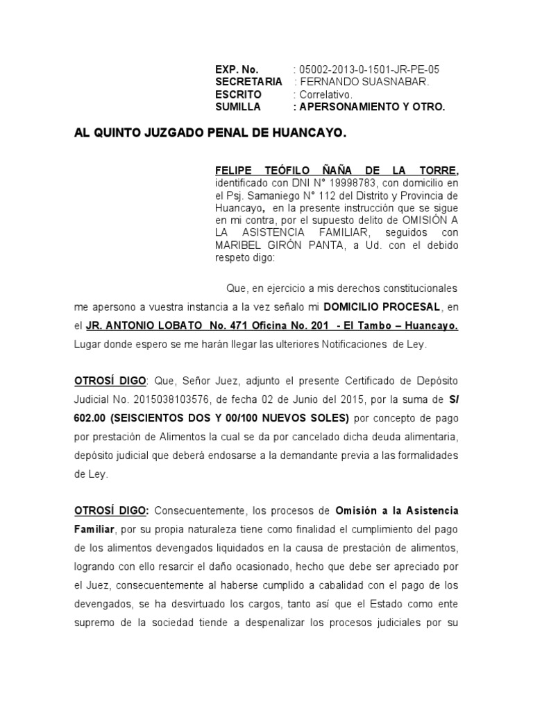 Sobreseimiento de Oaf | PDF