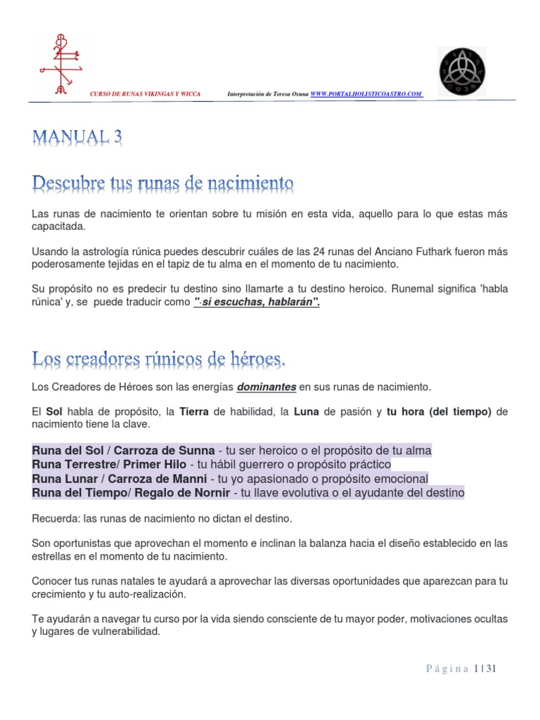 Curso de Runas Vikingas Manual 3 - 1 | PDF | Runas