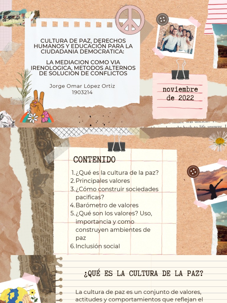 Cultura De La Paz Y Derechos Humanos Pdf Paz Justicia