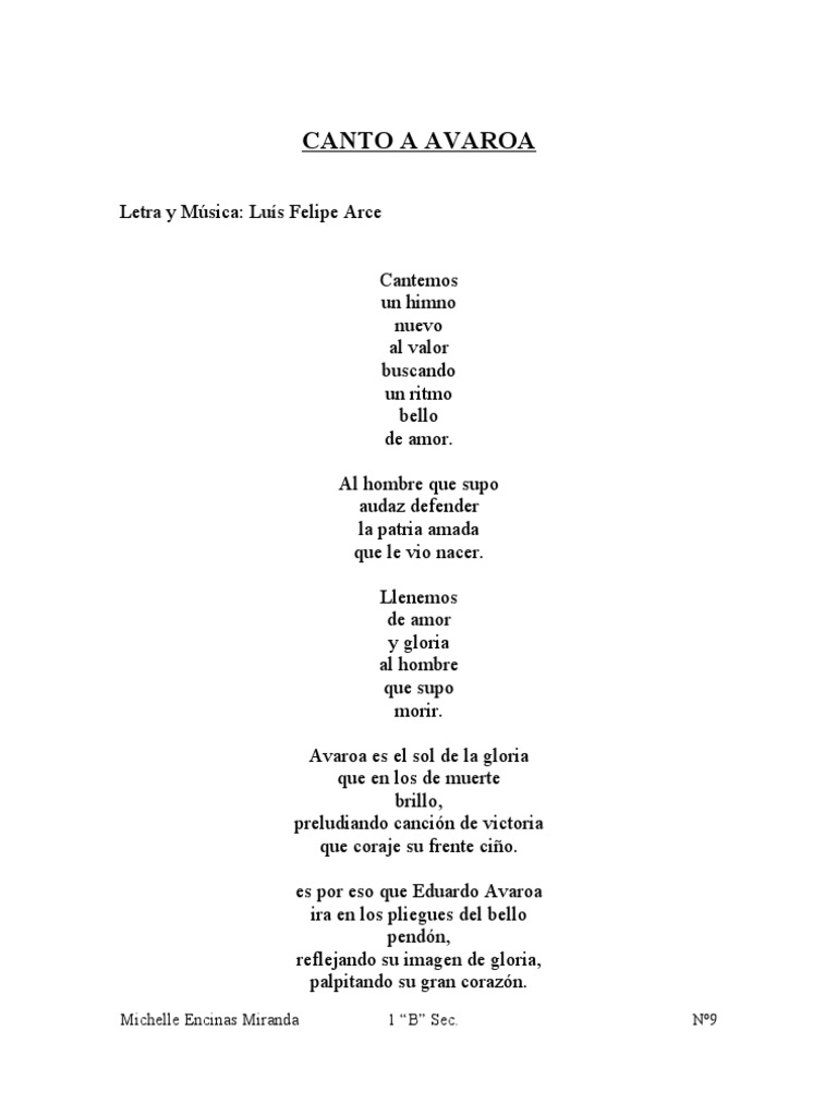 Canto A Avaroa | PDF
