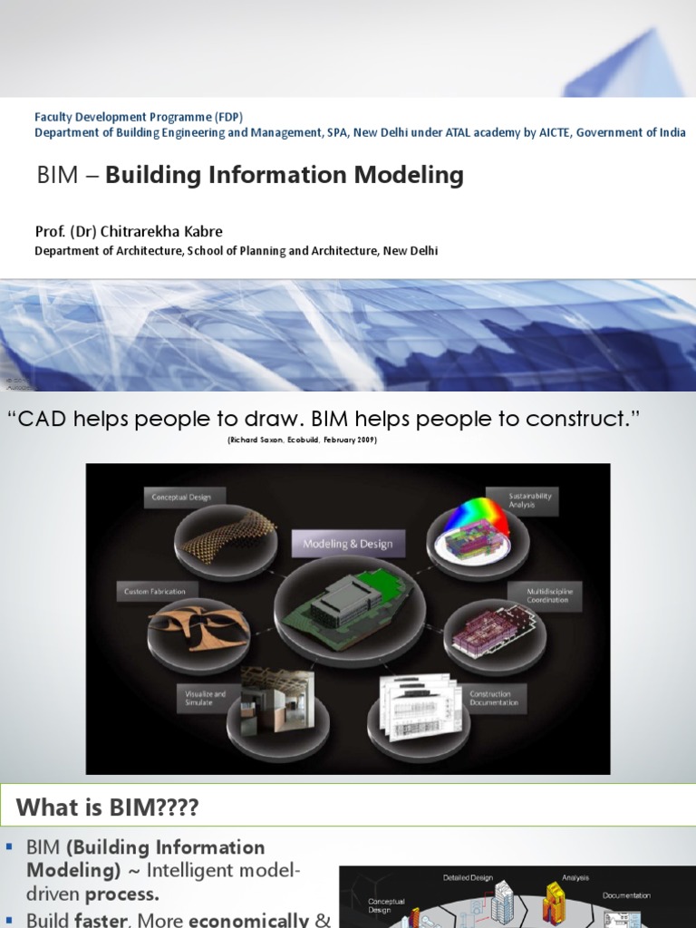 Bim Lecture 02 Download Free Pdf Building Information Modeling