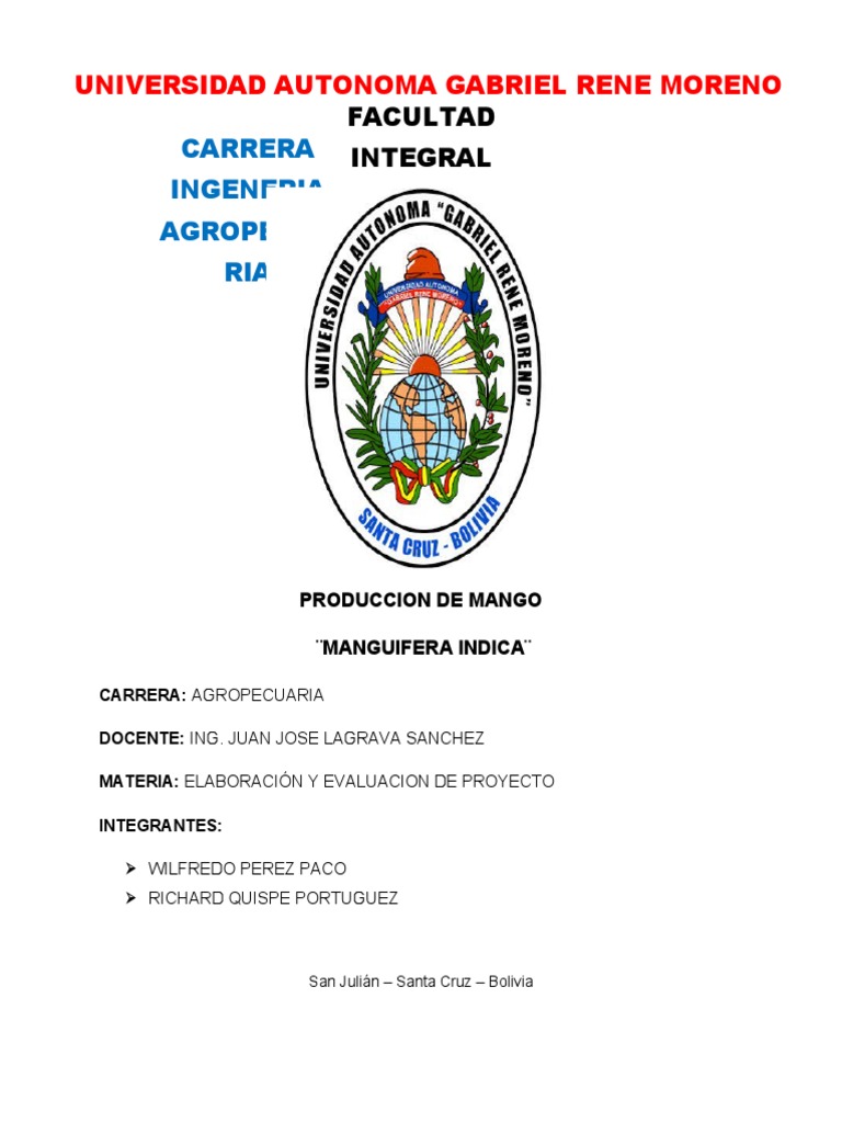 Proyecto Producción de Mango 2023 | PDF | Mango | Agricultura