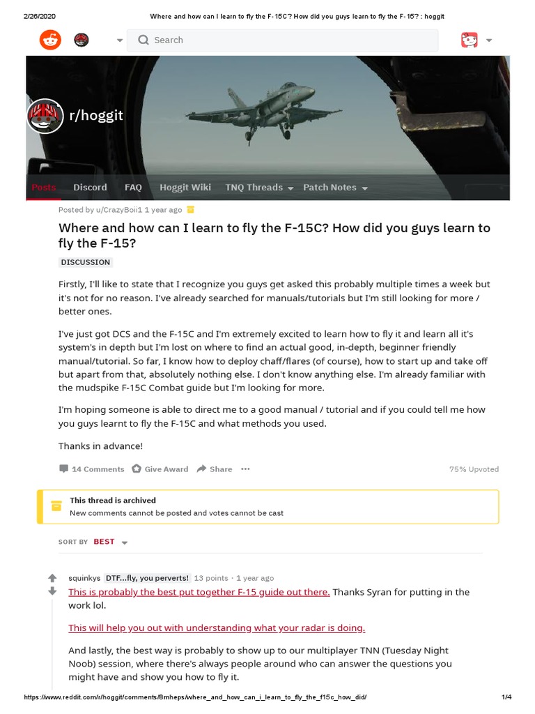 Reddit-Where and How To Learn F-15C PDF | PDF | Mc Donnell Douglas F 15 Eagle