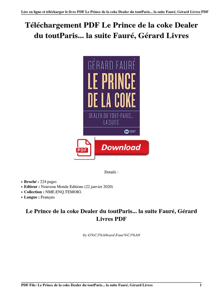 Le Prince de la coke: suite PDF | PDF