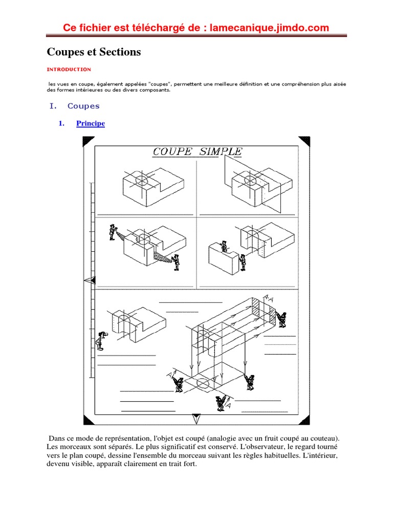 Coupes Et Sections | PDF | Dessin