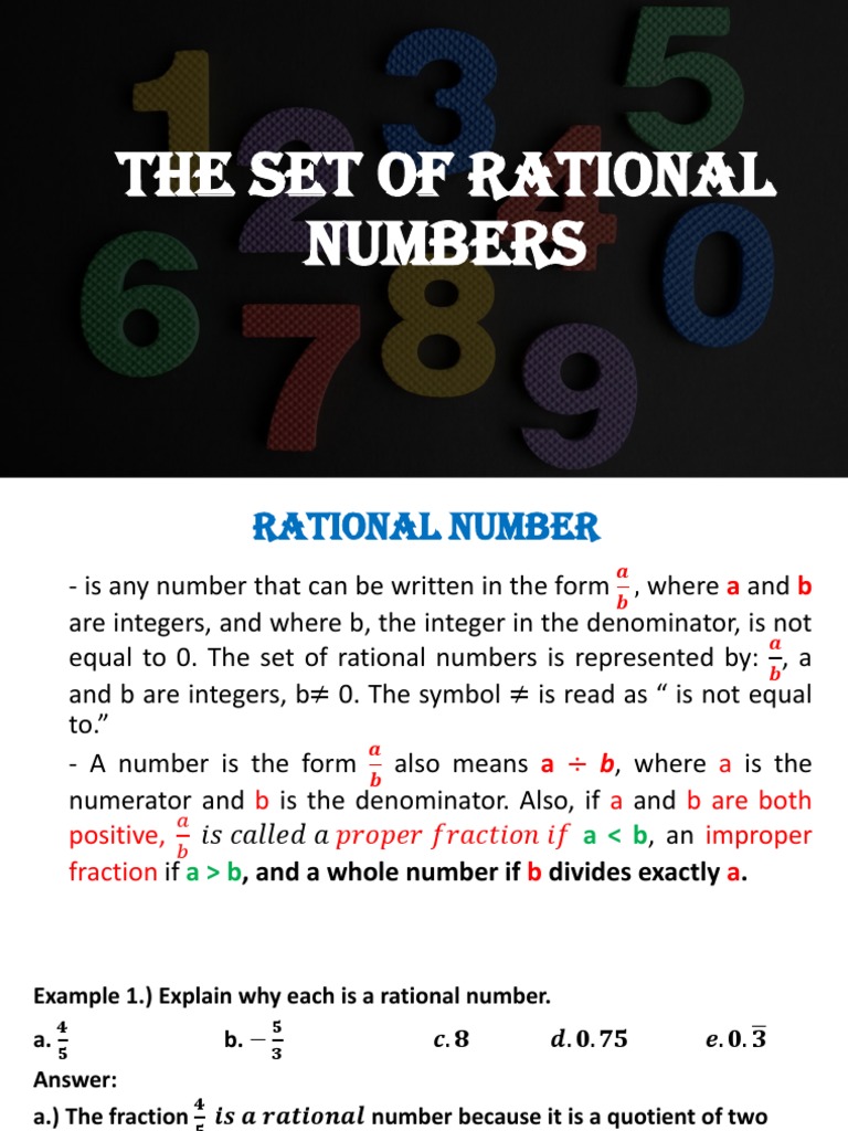 The Set of Rational Numbers | PDF | Numbers | Rational Number