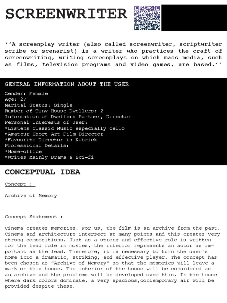 Screenwriting and Home Design Concepts | PDF | Screenwriter | Screenplay