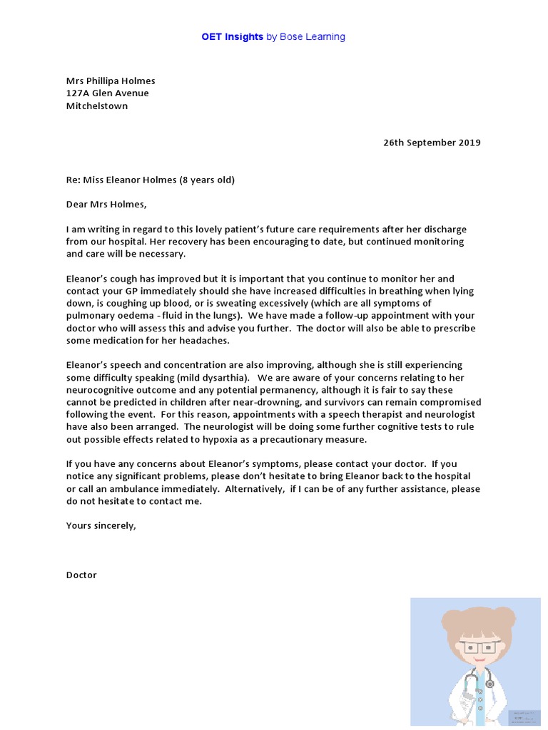 Model Letter Holmes To Phillipa Holmes | PDF
