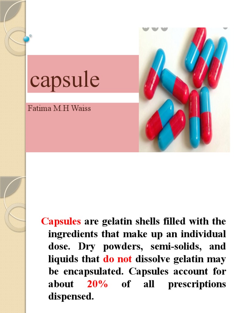 Lab 5 Capsule. | PDF | Tablet (Pharmacy) | Medicinal Chemistry
