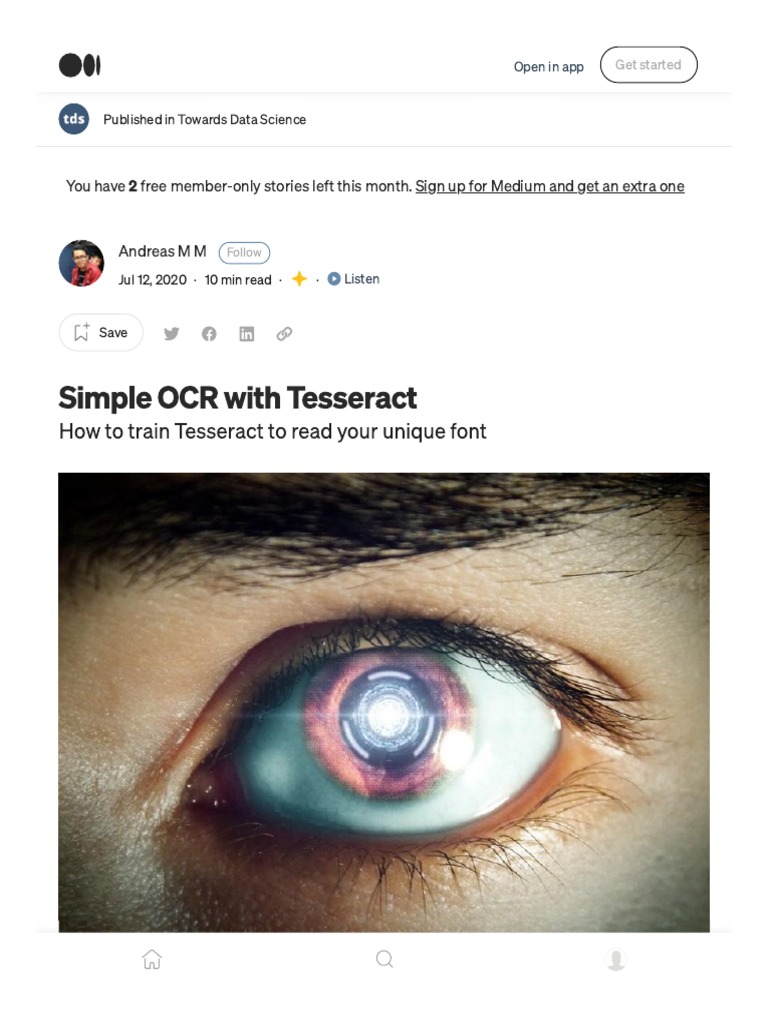Simple OCR With Tesseract. How To Train.. | PDF