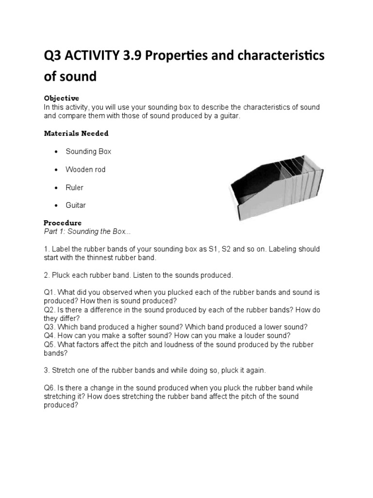 Sound Properties Using Rubber Bands | PDF | Sound | Guitars